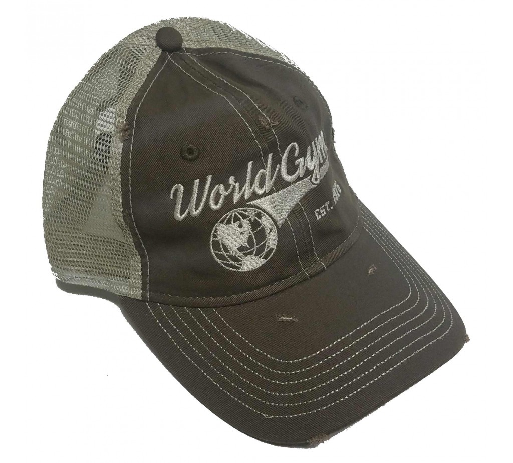Gym Caps :World Gym Logo Trucker Cap - Tank Top | Fitness Gear